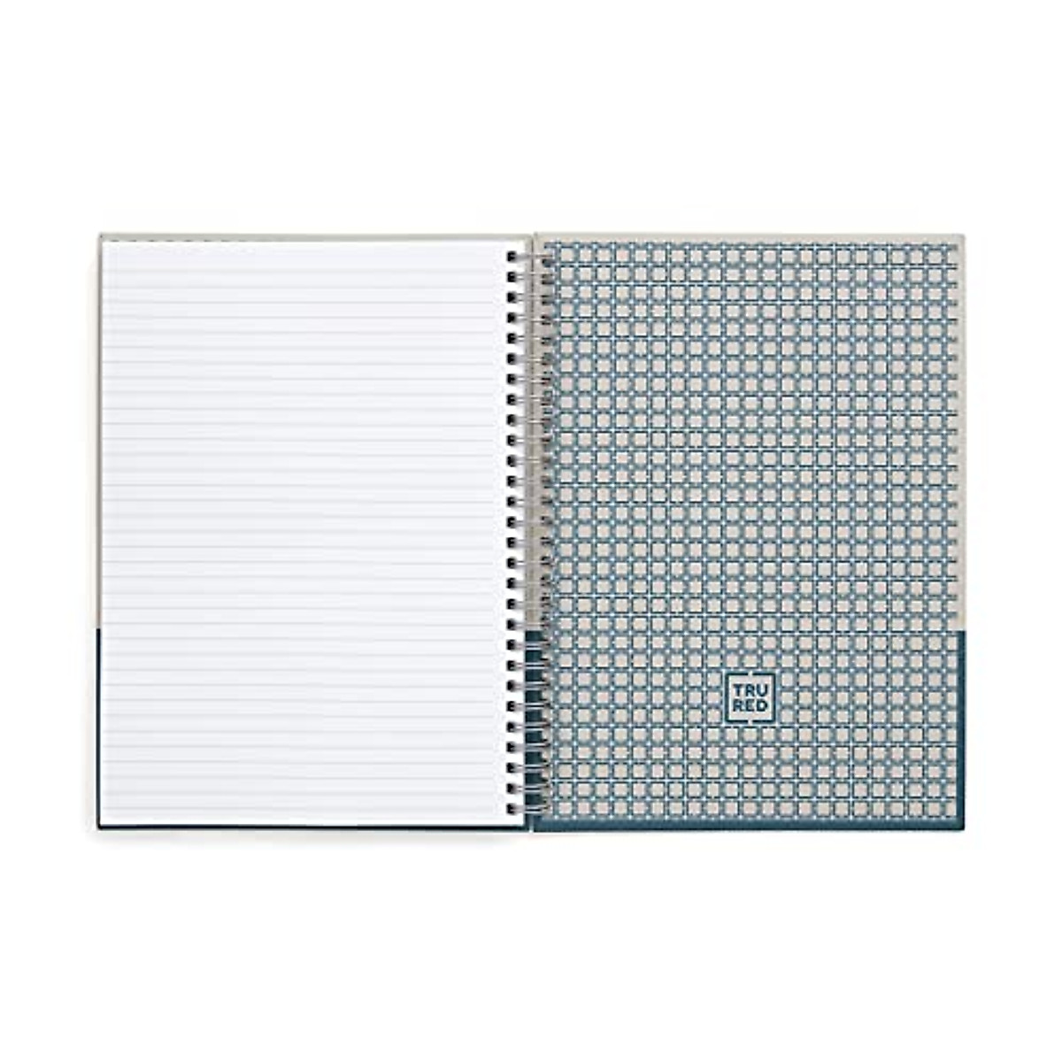 TRU RED 24383525 Medium Hard Cover Ruled Notebook, Gray/Teal