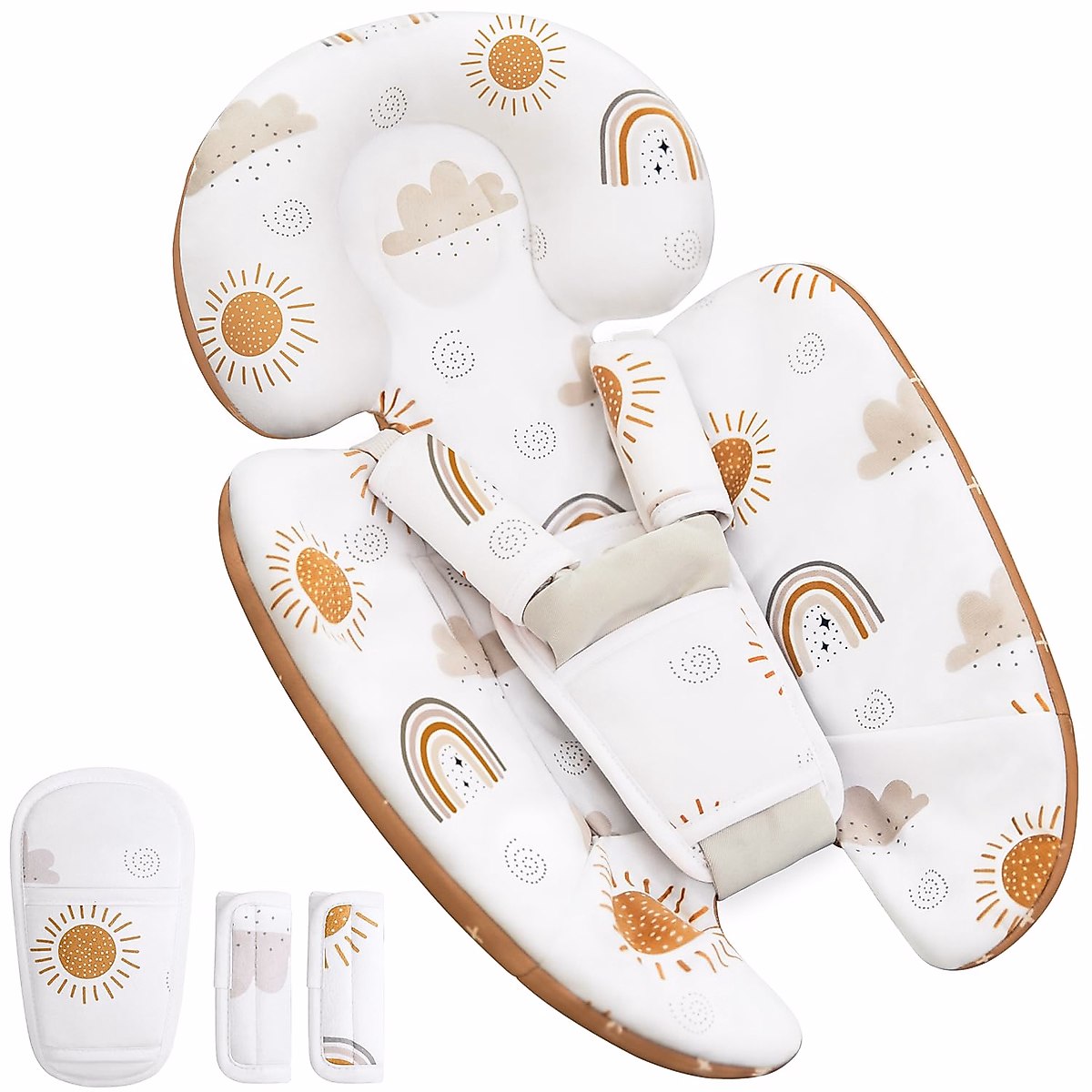 Infant Insert Compatible with 4moms Mamaroo Swing and Graco Swing and Infant Car Seat,Newborn Insert Head & Body Support Cushion,Breathable Soft Fabric, Universal for Baby Swings, Car seats, Strollers