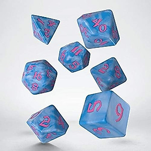 Q-Workshop Classic Runic Glacier & Pink Dice Set (7)
