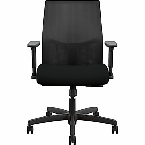 HON Ignition 2.0 4-Way Stretch Low-Back MESH Task Chair, Supports UP to 300 LB, 16.75" to 21.25" SEAT Height, Black