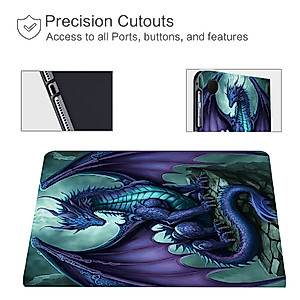 Rossy Case for Samsung Galaxy Tab A8 Case 10.5 inch 2022 Slim Lightweight PU Leather Adjustable Smart Stand Cover with Auto Wake/Sleep for Samsung Tab A8 2022 (SM-X200/X205/X207),Dragon