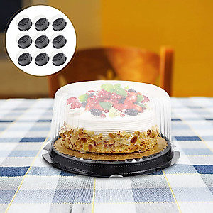 Zerodeko Cake Boxes 10Pcs Cake Carrier Transporter 6 Inch Portable Clear Cake Box With Dome Dessert Keeper Bread Saver Cupcake Container Cheesecake Dome Cake Container Cake Boxes Cupcakes
