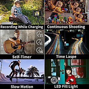 Digital Camera for Kids Teens Boys Girls Adults 4K 44MP with 32GB SD Card, 2.4 Inch Point and Shoot Camera with16X Digital Zoom, Compact Mini Camera Kids Camera for Students Seniors（Black1）