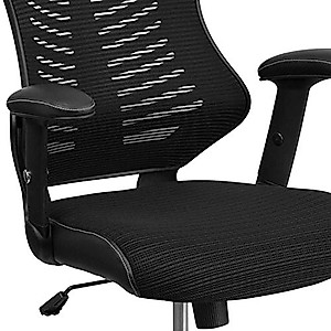 Flash Furniture Kale High Back Designer Black Mesh Executive Swivel Ergonomic Office Chair with Adjustable Arms