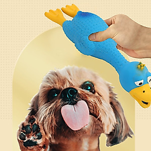 Naroote Latex Duck Dog Toys, Relieves Anxiety Funny Squeaky Duck Dog Toys for Dogs for Indoor