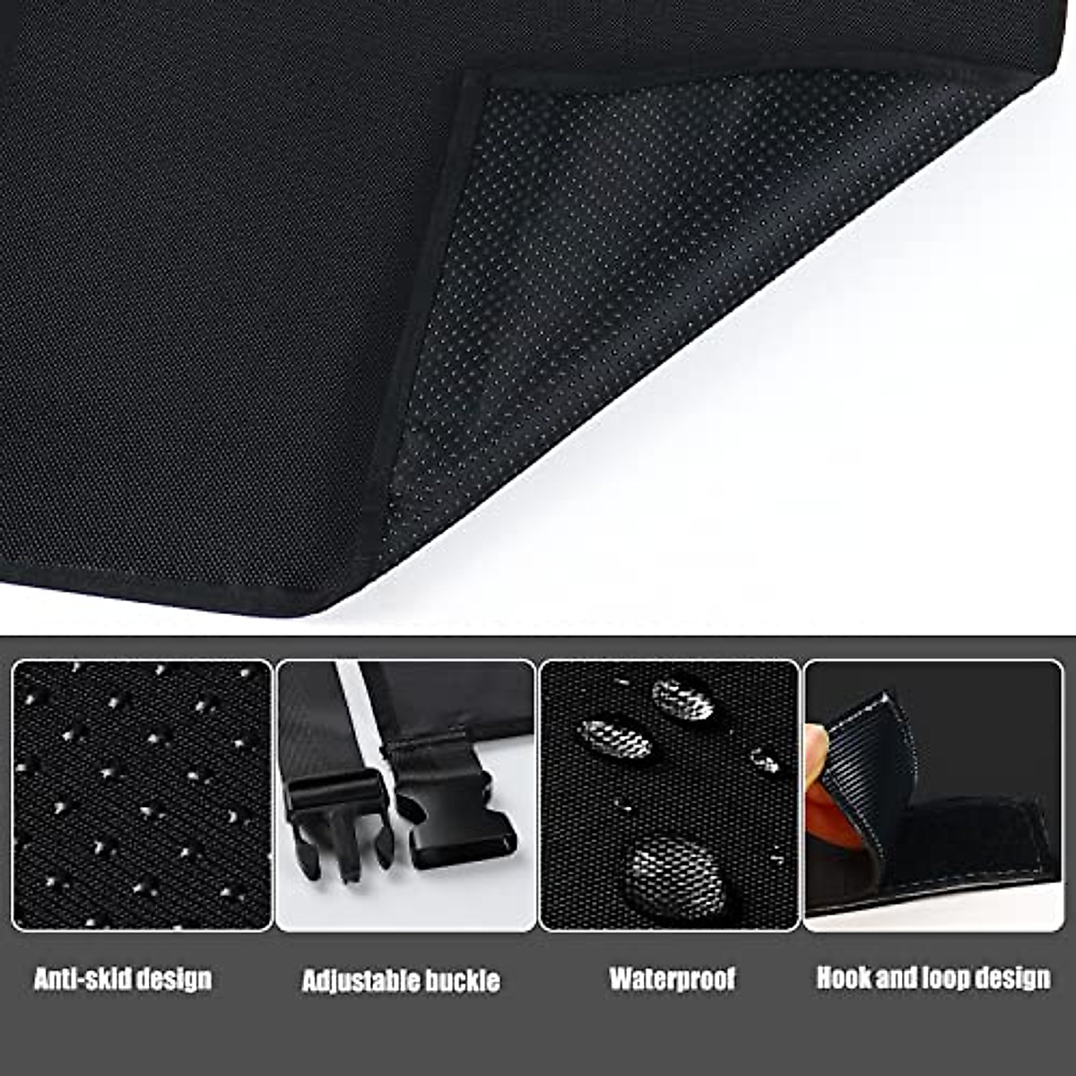 Airplane Bed for Toddler, Airplane Footrest for Kids Seat Extender, Portable Toddler Travel Bed, Airplane Leg Rest for Kids to Lie Down, Baby Travel Essentials for Flying Sleeping (Black)