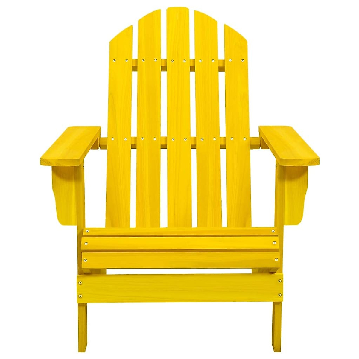 Tidyard Patio Adirondack Chair Solid Fir Wood Yellow Outdoor Fire Pit Chair Wooden Garden Armchair for Porch Pool Lawn Deck Backyard Balcony Outdoor