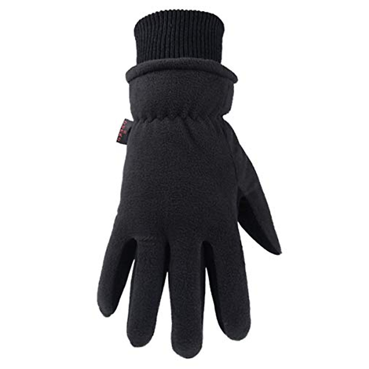 OZERO Winter Gloves Deerskin Leather Thermal Ski Glove Insulated Fleece for Snow Skiing Driving Cycling Hiking Runing Hand Warmer in Cold Weather for Men and Women Large Black