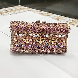 ZLXDP Colorful Clutch Bag for Party Wedding Crystal Evening Bags Handbag Bridal Clutch Purse Evening Clutch (Color : E, Size : 1)