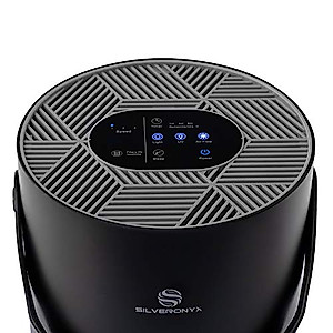 SILVERONYX Air Purifiers for Home with True H13 HEPA Filter Bedroom Air Cleaner For Pollen, Allergies, Pet Dander, Hair, Dust, Odor, Sleep Mode 3-Speed Control, Portable Air Purifier, 3-Speed Black
