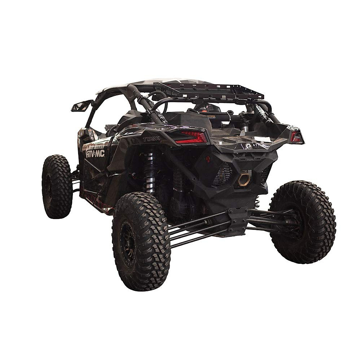 Tusk UTV Rear Bumper, Cargo Rack, and Spare Tire Carrier Compatible with Can-Am Maverick X3 Turbo 64 Inch 2018-2020