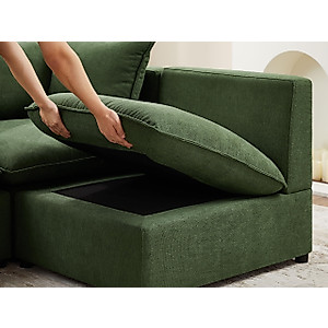 VANOMi Modular Sectional Sofa, 6 Seater Sleeper Sectional Sofa Modular Sectional Couch for Living Room