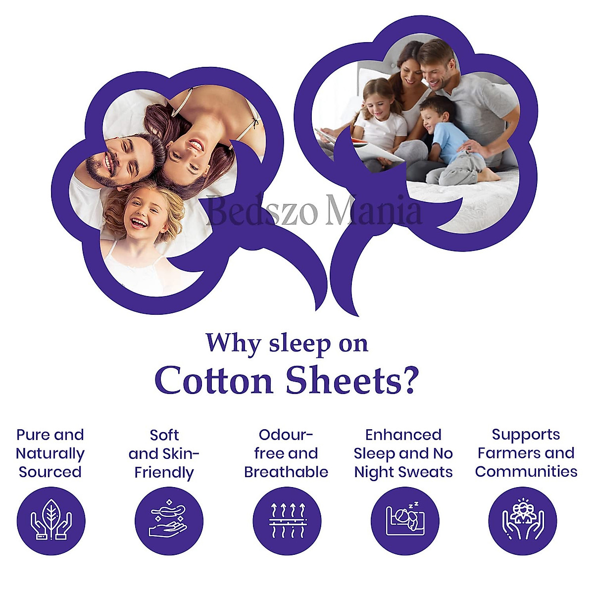 Bedszo Mania Navy Blue Duvet Cover Full/Queen 3 PCs 600 TC Egyptian Cotton Comfy Soft Quilt Cover Breathable & Six Corner Ties (3 PCs Duvet Cover Set in 90"x90" Inch 2 Pillow Shams in Size 20"X30")