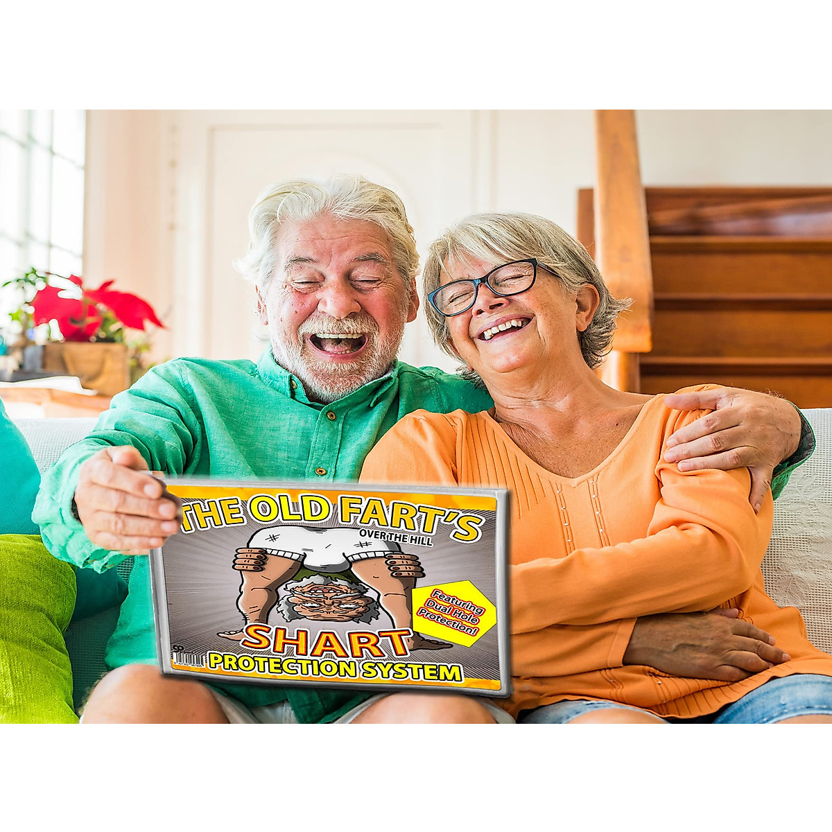 Old Farts Over The Hill Diaper - Shart Protection System Adult Diaper Gag Gift, Funny Over-The-Hill Prank Gift for Men, Disposable One Size Fits Most OSFM OTH