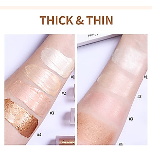 Unyoke Liquid Highlighter Stick, Matte Finish, Cream Formula, 02#, Waterproof, Full Coverage, Body & Face Makeup