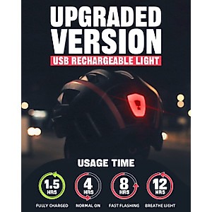 VICTGOAL Bike Helmet with USB Rechargeable Rear Light Detachable Magnetic Goggles Removable Sun Visor Mountain & Road Bicycle Helmets for Men Women Adult Cycling Helmets (XL: 59-63 cm, Yellow)