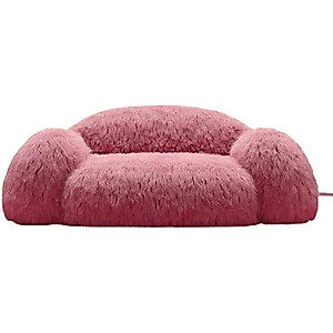 Generic Modern Nordic Plush Sofa Chair – Luxury L-Shaped Living Room Couch 106.29in, Pink