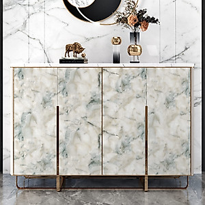 Gray Marble Contact Paper Peel and Stick Wallpaper Counter Top 24" x 118" Contact Paper for Countertops Waterproof Kitchen Backsplash Marble Wall Paper Vinyl Self Adhesive Contact Paper for Cabinets