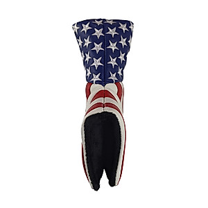 Foretra USA American Flag Design Golf Putter Headcover PU Leather Magnetic Closure for Blade Style Putters