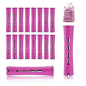 60pcs Medium Cold Wave Rods Set for Natural Hair - Long and Short Hair Curlers and Perming Tools for DIY Curly Styles
