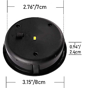 4 Pack Solar Lights Replacement Top Parts 7 Lumens Lantern Lids Light for Hanging Solar Lanterns Outdoor Decorations Garden Patio