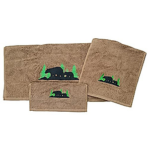 Pine Ridge Black Bear Hand Towel (Brown)
