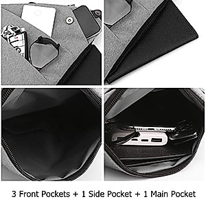 PUNCK Unisex 2023 New Personal Flex Bag, Waterproof Anti-thief Slim Sling Bag, Shoulder Crossbody Bag Chest Bag for Outdoor (Grey, for right shoulder)