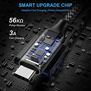 etguuds USB C Cable Fast Charging [4-Pack, 1/3/6/10 ft], Nylon Braided Type C Charger Cord Compatible with Samsung Galaxy S10 S9 S8 Plus S10E Note 20 10 9 8, A10e A20 A30 A50 A70 A51 A71, LG G6 G7 G8