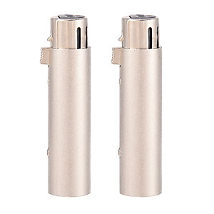 Zerone 2Pcs 3-Pin XLR Male to Female Socket Connector Audio Microphone Mic Extension Adapter Gender Changer Coupler