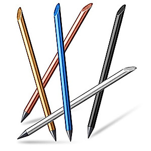 Designer Automatic Pencil, Everlasting Pencil, Metallic Pencil, Ink-Less Pen, in-erasable Pen, Creative Design (Black)