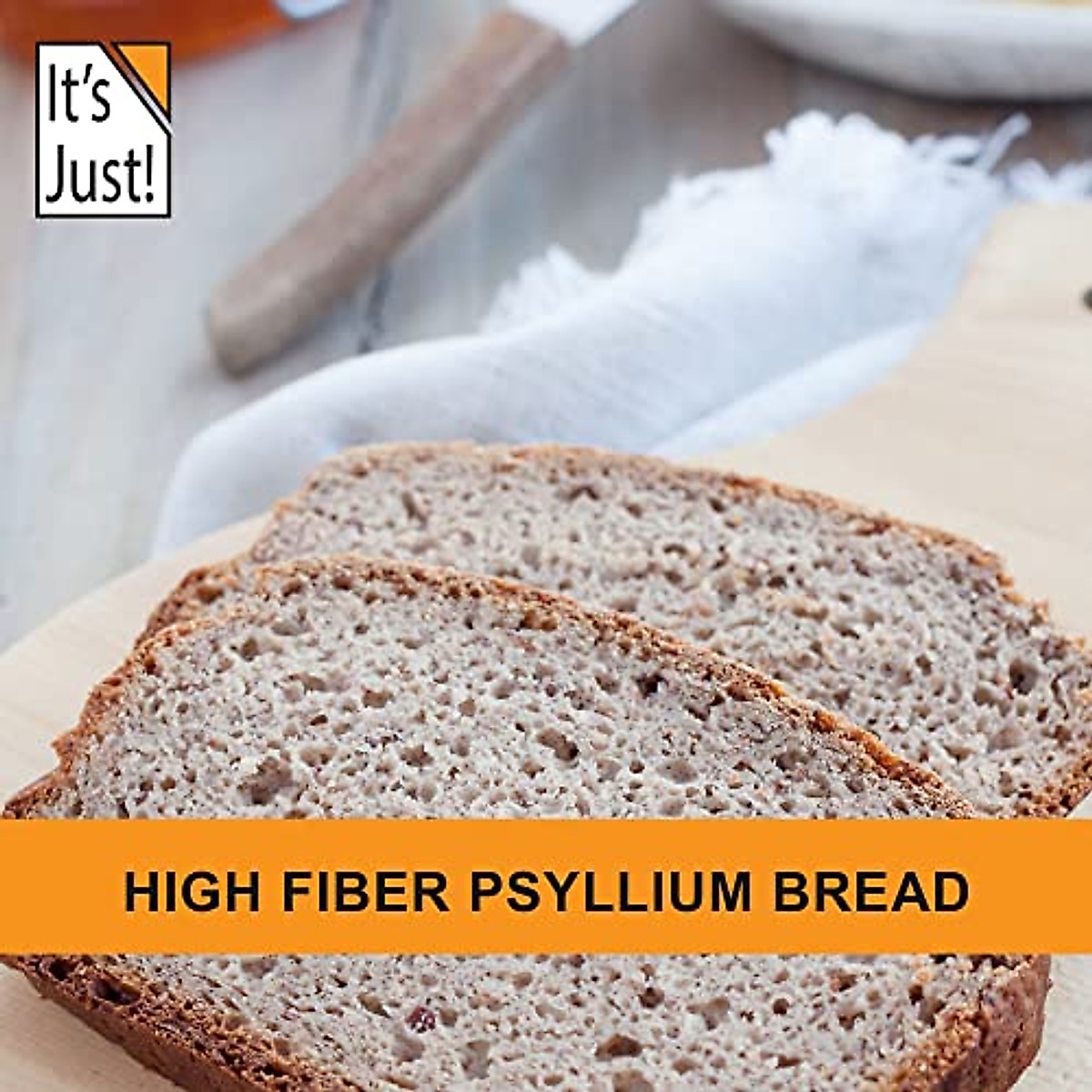 It's Just! - Psyllium Husk Powder, Easy Mixing Dietary Fiber, Cleanse Your Digestive System, Finely Ground Powder, Ideal for Keto Baking, Non-GMO (Unflavored, 10oz (Pack of 1))