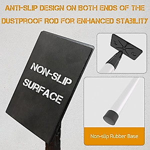 4 Pack Stainless Steel Zipper Walls Poles Kit, 10FT Retractable Efficient Construction Temporary Dust Containment Barrier System