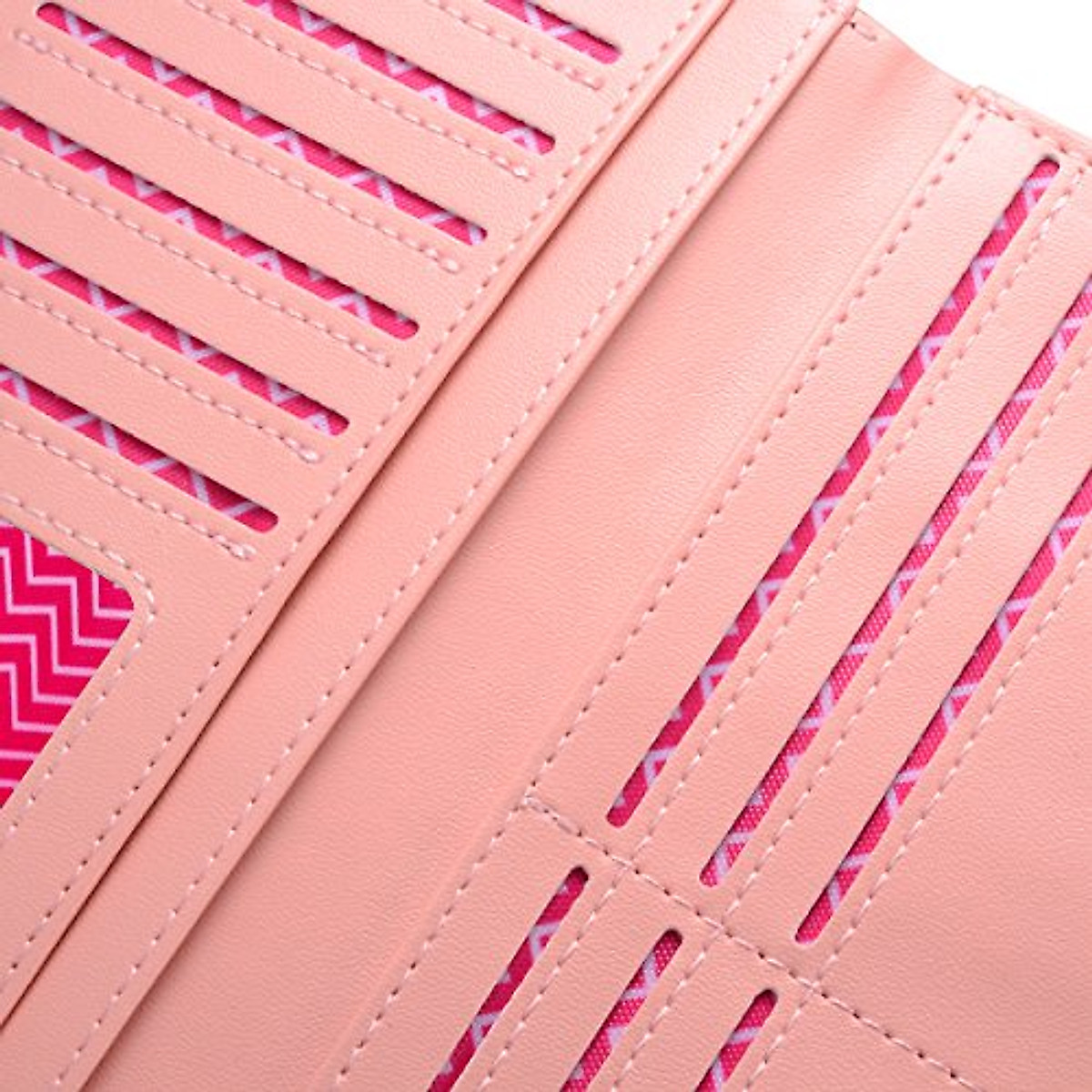 Women's Wallet Cute Cat Wallet Coin Purse Bifold Long Purse with Zipper Black