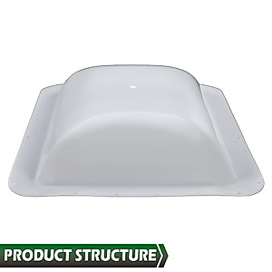 GRAND ORANGE Skylight Cover White 14" X 22" Compatible with RV Camper Food Truck Camper Skylight Food Truck Skylight