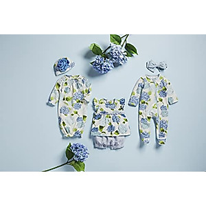 Mud Pie Blue Hydrangea Take-Me-Home Set, Blue Hydrangea, 0-3 Months