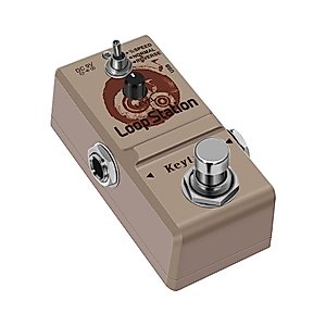 Keytars Guitar Looper Pedal Loop Station Unlimited Overdubs 10 Minutes of Looping, 12 time, and Reverse USB Port 3Mode Mini Size True Bypass (KTS-LN332S)