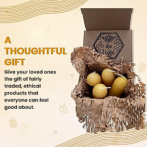 BeeTheLight Beeswax Lantern Candles (3.5" x 1.25") - Smokeless Unscented Candle - 12 Hours Burn Time Each - Natural & Pure Beeswax Candle - Handmade Camping Candle for Lanterns & Chandeliers