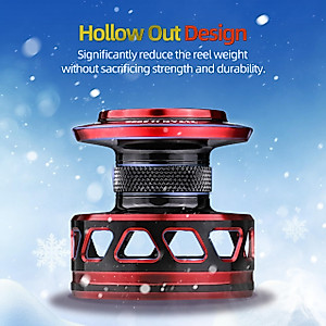 RUNCL Titan II Spinning Reel, Full Metal Body, Max Drag 44LB, 9+1 Shielded BB Ultra Smooth Powerful Saltwater Freshwater Fishing Reels, 2000, 3000, 4000, 5000, 6000 Series, Fishing Gifts for Men