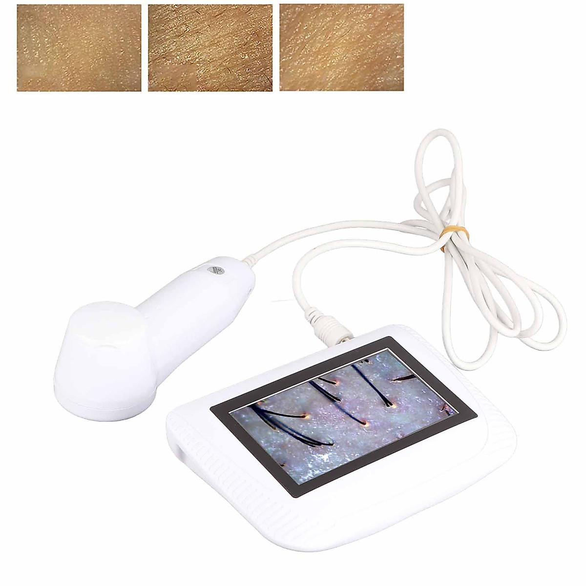 Skin Diagnosis Hair Analyzer, 5 Inch LCD Screen Digital Skin Detector Tester Hair Skin Analyzer Machine Skin Pigment Tester, HD Skin and Hair Detection Hair Follicle Detector (US)