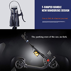 WRRAC-Trampolines Sport Pro Scooter Stunt Kick Scooters with Brake and Suspension Light Frame Big 200mm Wheel Durable Push Scooter for Adults, Kids and Teens, White