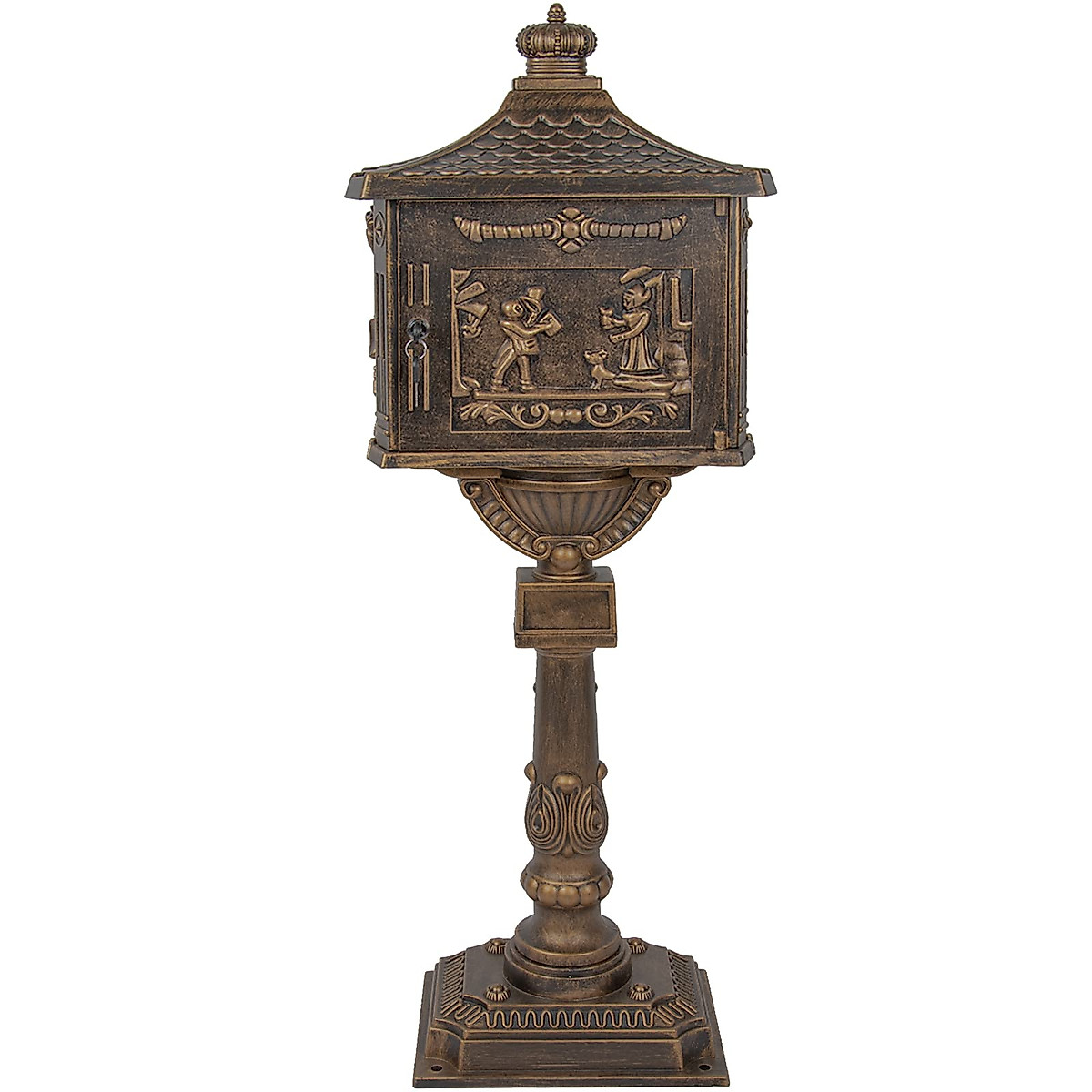 Polar Aurora Mailbox Cast Aluminum Bronze Mail Box Postal Box Security Heavy Duty New