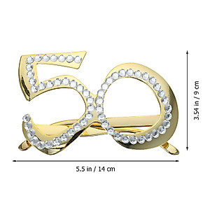 Abaodam 1 Pair Party Props Birthday Party Eyeglasses Rhinestone Eyewear Number Glasses Prop Birthday Decoration Number Birthday Eyeglass Birthday Glasses Beautiful Birthday Eyeglass