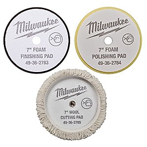 Polishing and Finishing Pad Kit 49-36-2783, 49-36-2784, 49-36-2785 for Milwaukee M18 Polisher (2738) 7" inch - NEW