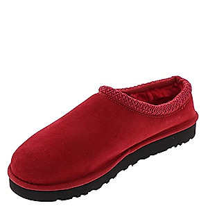 UGG Men's Tasman Graphic Outline Slipper, Black/Samba RED, 12