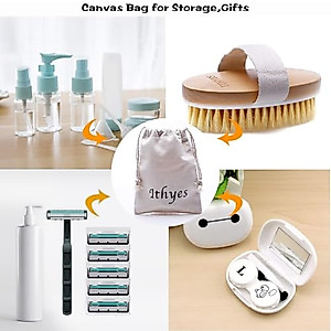 Ithyes Dry Brushing Body Brush Exfoliating Brush Natural Bristle Bath Brush for Remove Dead Skin Toxins Cellulite,Treatment,Improves Lymphatic Functions,Exfoliates,Stimulates Blood Circulation