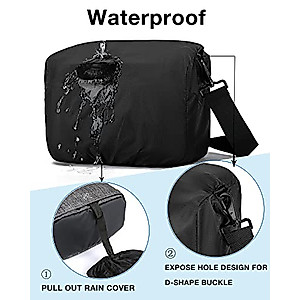 BAGSMART Camera Bag Padded Camera Shoulder Bag for Photographers, Waterproof Camera Bags & Cases with Rain Cover for SLR DSLR, Lenses, Accessories, Grey
