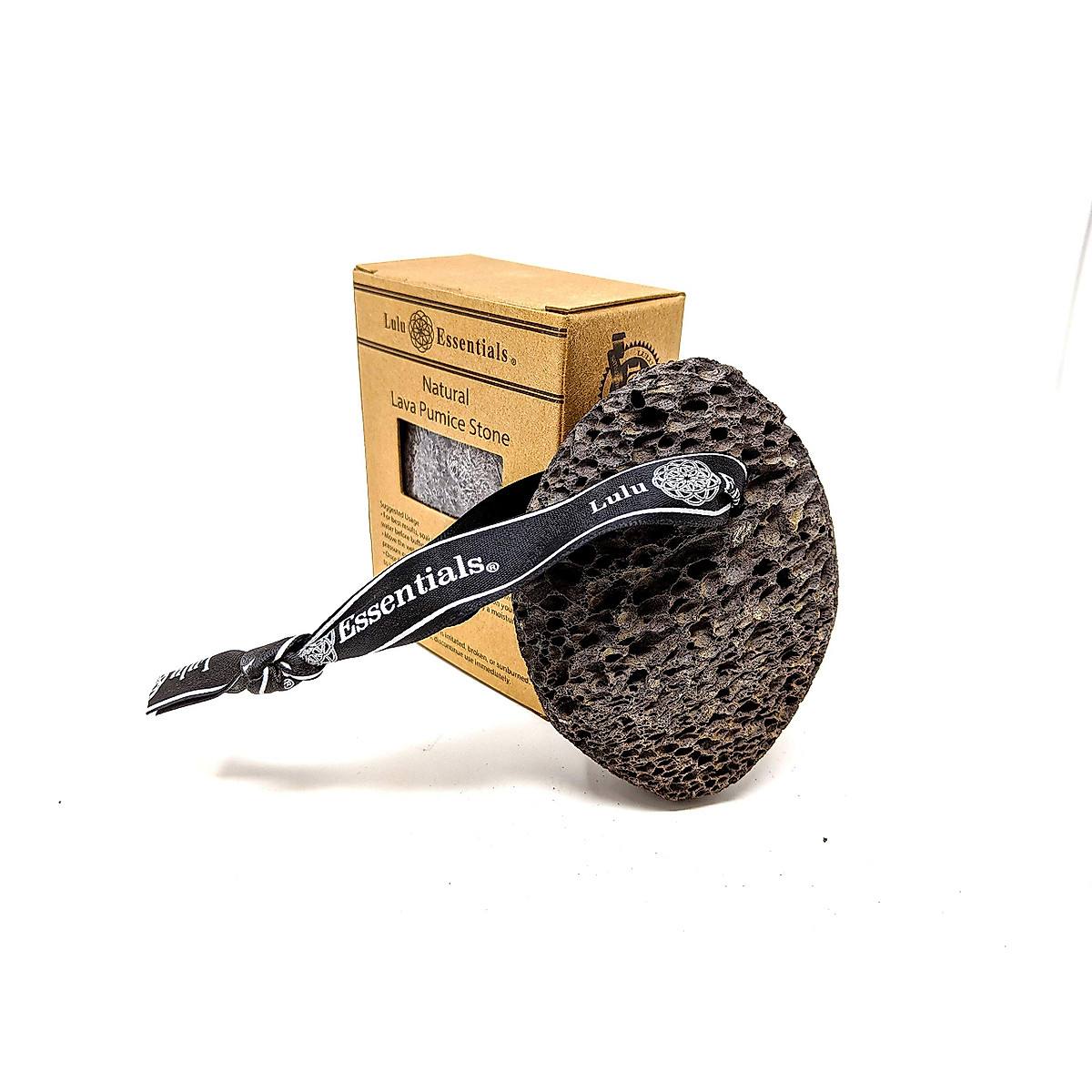 Lulu Essentials Natural Pumice Stone for Feet - Earth Lava Foot Pumice for Dry Callused Skin - Exfoliating Pedicure Tool