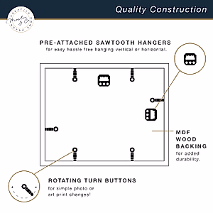 MCS Master & Co. Foundry Metal Gallery Wall Frame, Brass, 16 x 20 in matted to 11 x 14 in