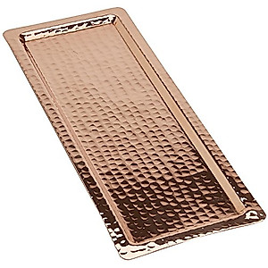 Copperbull Hammered Copper Rectengular Tray (Medium)