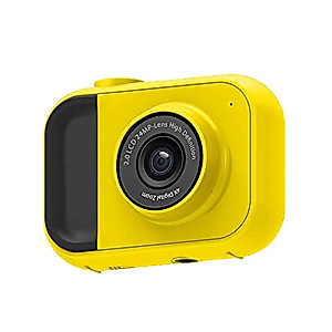 Boddenly Mini Cartoon Children's Camera,Rechargeable Electronic Camera,2 Inch IPS Display,Insertable 32G SD Card (Yellow, One Size)